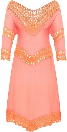 Izia Tunika-Kleid Mini mit H&auml;kelpart Damen orange