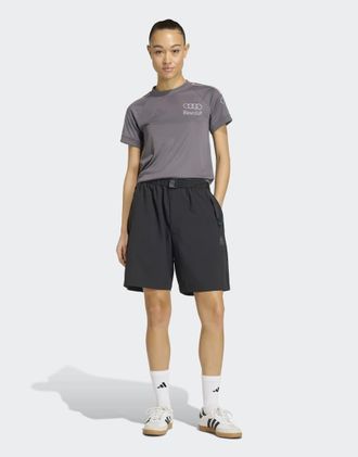 adidas adidas Performance - Audi Formula One Team Driver - Maillot pour femme &agrave; manches courtes - Gris strata et gris fer m&eacute;tallis&eacute;