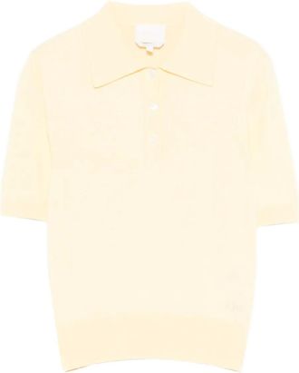 A.P.C. logo-detail polo top - Gelb