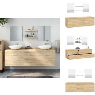 vidaXL Vidaxl - Ensemble de meubles salle de bain 5 pcs ch&ecirc;ne bois ding&eacute;nierie - Meuble Salle De Bain - Ensemble Salle De Bain - Armoire Salle De Bain