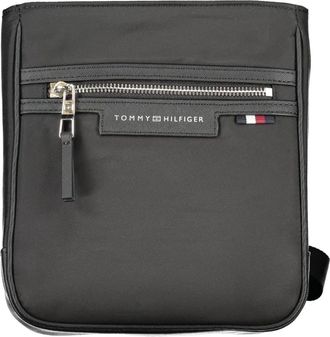 Tommy Hilfiger Homme, Sacs, Noir, Taille: ONE Size Bandouli&egrave;re R&eacute;glable Noir Logo Fermeture &Eacute;clair