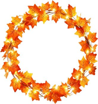 Generic Weihnachtsblumenrebe - wiederverwendbar, biegbar mit Timer, Blumenrebengirlande, Weihnachtskranz f&uuml;r Fenster, Kamin, Klassenzimmer, Party, Geburtstag,