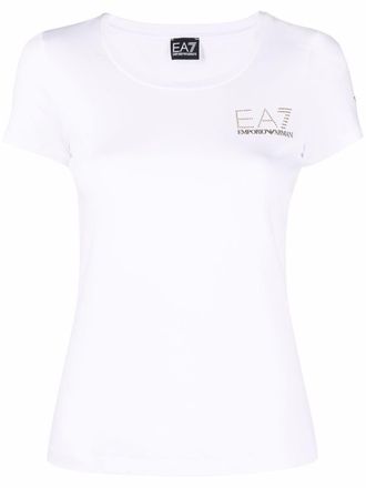 Emporio Armani t-shirt &agrave; logo imprim&eacute; - Blanc