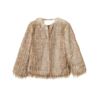 Twinset Femme, Blouses et Chemises, Brun, Taille: 38 FR Actitude Veste Courte