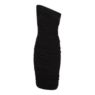 Norma Kamali Femme, Robes, Noir, Taille: 42 FR &Eacute;l&eacute;gante Robe Noire Une &Eacute;paule