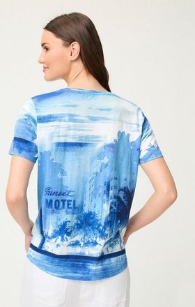 Olsen T-Shirt mit Panneaux-Print
