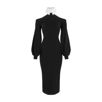 Karl Lagerfeld Cold-Shoulder-Strickkleid - - Dresses - Damen - Schwarzk - M