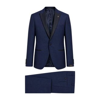 Manuel Ritz Einreihiger Anzug - - Suits - Herren - Blau - M