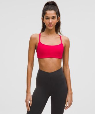 lululemon Wunder Train BH mit Racerback-Tr&auml;gern Leichter Halt A/B-Cups f&uuml;r Frauen - Gr&ouml;&szlig;e 10 in Pink Dragonfruit