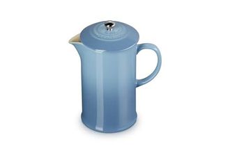 LE CREUSET Cafeti&egrave;re avec Piston en Inox, 1 L, C&eacute;ramique, Chambray, 60706084340003