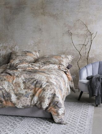 Irisette Feinbiber Bettwäsche Koala 155x220 Blumen Blüten Sand rost 8488-80