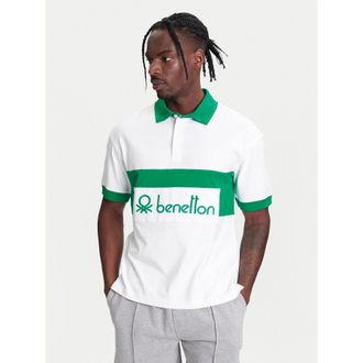 Benetton United Colors Of Benetton Poloshirt 3MCYU301U Wei&szlig; Regular Fit