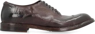 Dolce & Gabbana Homme, Chaussures, Brun, Taille: 42 1/2 EU Chaussures Oxford en cuir vieilli