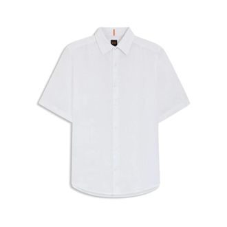 HUGO BOSS Homme, Chemises, Blanc, Taille: M Short Sleeve Shirt