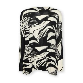 Elena Miro Bedruckter Sweater mit Viskosemischung - - Knitwear - Damen - Schwarzk - S