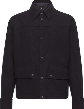 Moncler Moncler Chemise En Interlock &Agrave; Manches Longues, Homme, Bleu, Taille: 3xl