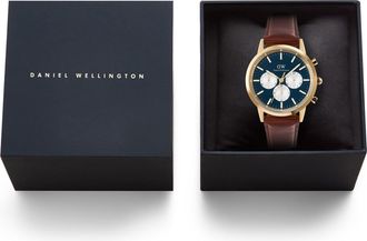 Daniel Wellington Uhr Daniel Wellington Iconic Chronograph St Mawes Arctic Panda DW00100875 Braun