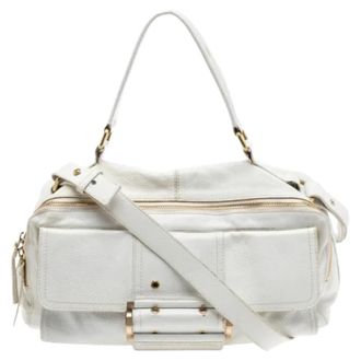 Givenchy Pre-owned Leder Schultertasche - - Pre-owned - Damen - Wei&szlig; - ONE SIZE
