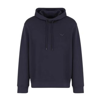 Armani Hoodie mit kleinem Logo - - Sweatshirts & Hoodies - Herren - Blau - 2XL