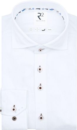 R2 Amsterdam R2 Chemise Technical Knitted Dobby Blanche