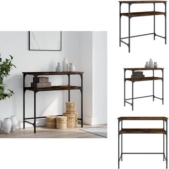 vidaXL Konsolentisch R&auml;uchereiche 75x35,5x75 cm Holzwerkstoff - Konsolentisch - Flurtisch - Sideboard - Wohnraumtisch - Regal