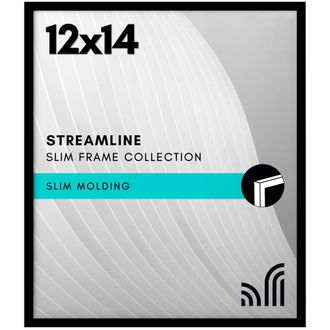 Americanflat Bilderrahmen, 30,5 x 35,6 cm, d&uuml;nner Rand mit poliertem Plexiglas, Befestigungsmaterial zum Aufh&auml;ngen f&uuml;r horizontales und vertikales Anzeigeformat f&uuml;