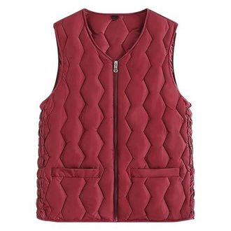 Generic Gilet Sans Manche Femme Gilet Femme D&eacute;contract&eacute; Quotidien Ville Col Montant Hiver - Veste DEmpilage Chaude Pour Grand Froid Urbain