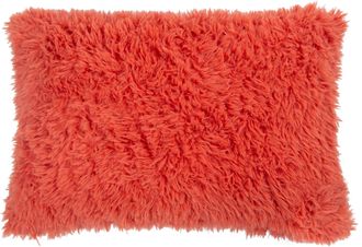 Zoeppritz Reborn-Kissenbezug aus Kunstfell - flauschig-voluminöser und langhaariger Fellimitat-Kissenbezug- 30x50 cm - 235 Coral- von zoeppritz since 1828