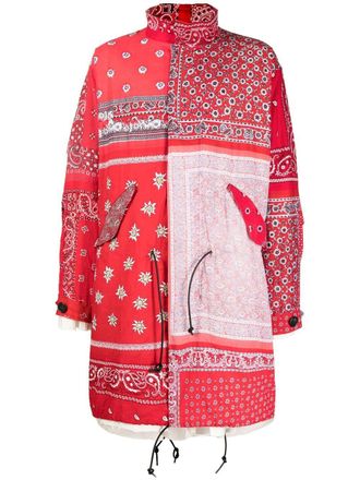 Children of the discordance Mantel mit Bandana-Print - Rot