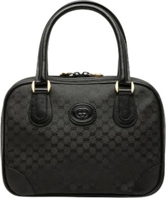 Gucci Sac &agrave; main vintage en toile Pre-owned - Femme - Pre-owned - Noir - Taille: ONE Size