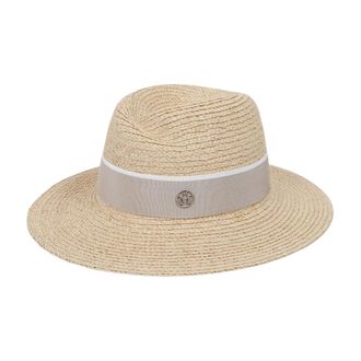 Maison Michel Femme, Accessoires, Beige, Taille: S Virginie Straw Fedora