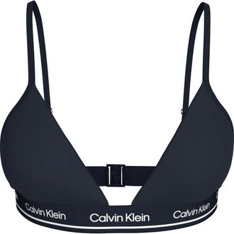 Calvin Klein Triangel-Bikinioberteil f&uuml;r Damen, CK Meta Legacy, kabellos, Blau (dunkler Saphir), M