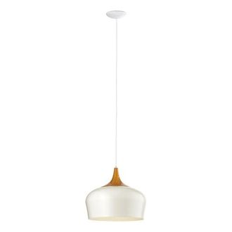 Eglo Suspension en Acier Finition Bois, Blanc