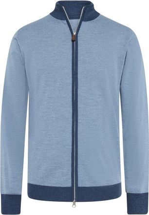 Stenströms Weicher Cardigan aus Merinowolle mit Kontrast-Details in