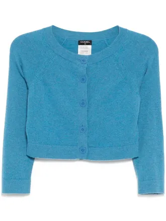 Chanel cardigan à boutons CC (2010-2023) - Bleu