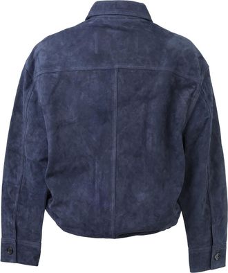 Ami Goat Leather Overshirt - Blue