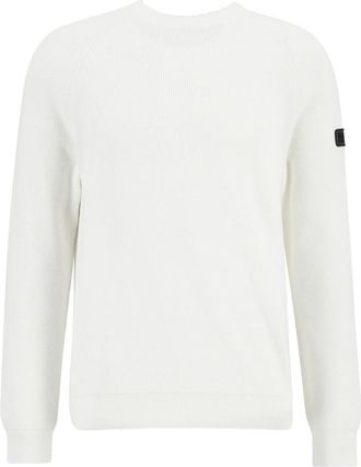 Barbour Rundhalspullover aus Baumwolle mit Raglan&auml;rmeln in