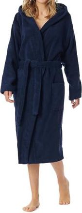 Schiesser Femme Bademantel, 120 Cm Peignoir, Bleu Marine (815)., 38 EU