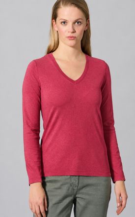 Hempage Hempage Damen vegan Langarmshirt Sporty Barolo Rosa
