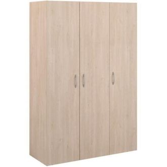 Easy Life Armoire - EASY LIFE - D&eacute;cor Chene clair - 3 portes battantes - L120,2 x H180 x P49,7cm - PARISOT EASY LIFE