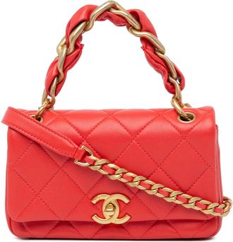 Chanel Hobo Bags - Small Quilted Lambskin Chain is More Flap - Gr. unisize - in Rot - f&uuml;r Damen