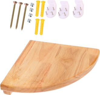 NUOBESTY Holz Eckregal Wandmontage Kleines Schwebendes Badezimmer Aufbewahrungsregal Robustes Lagerregal mit Glatten Kanten Dekoratives Wandregal f&uuml;r Schlafzim