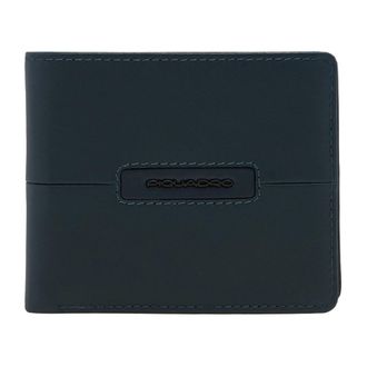 Piquadro Leder Portemonnaie mit 5 Kartenf&auml;chern und RFID-Schutz - - Accessories - Herren - Blau - ONE SIZE