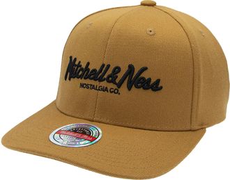 Mitchell & Ness Pinscript Basecap - Classic Red Snapback Verschluß (verstellbar/dehnbar), Tan/Black, Herren, Frauen, Kinder, Unisex, Frühling, Sommer, Herbst, Winter