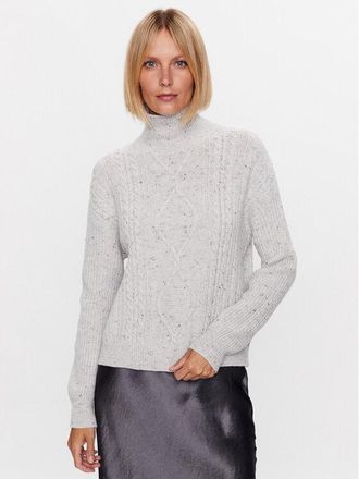 Max Mara Rollkragenpullover Favore 23336614 Grau Regular Fit