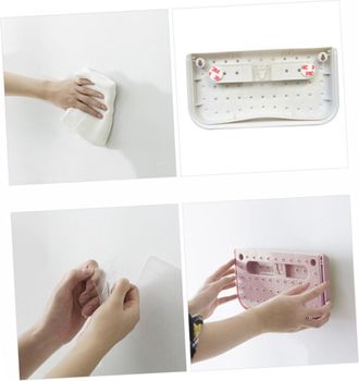 TOPBATHY Faltbarer Schuhregalhalter F&uuml;r Wandmontage Schuhhalter Aus Pp Mit Saugnapf Schuhaufbewahrungsregal F&uuml;r Badezimmer Integrierter Schuhregal Stabile Kons