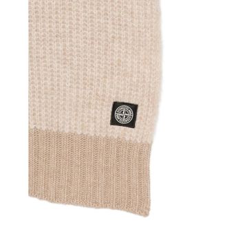 Stone Island Waffle-Knit Alpaca Scarf - Beige