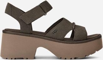UGG New Heights mit Kn&ouml;chelriemen f&uuml;r Damen in Dense Smoke, Gr&ouml;&szlig;e Wildleder