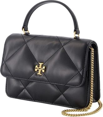 Tory Burch Kira Diamond Top Handle Bag - Black