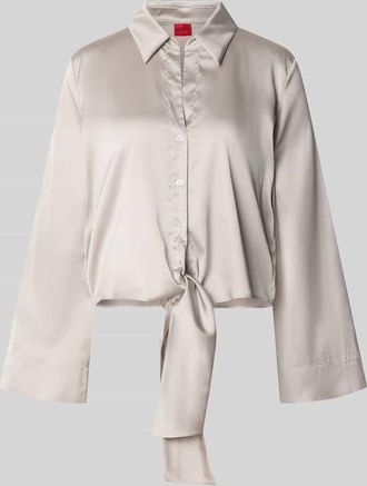 HUGO BOSS Relaxed Fit Langarmbluse in Satin-Optik Modell ERRIKA
